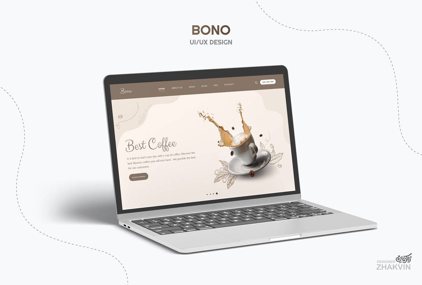 طراحی رابط کاربری سایت بونو - گروه طراحی سایت ژاکوین